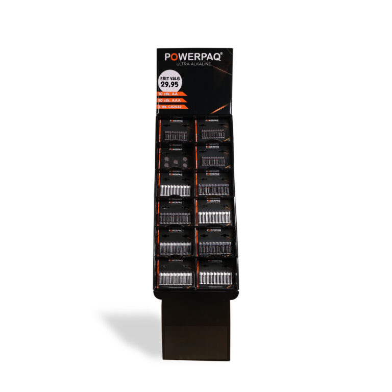 PowerPaq Batteridisplay | 150 enheder - AGK Nordic A/S